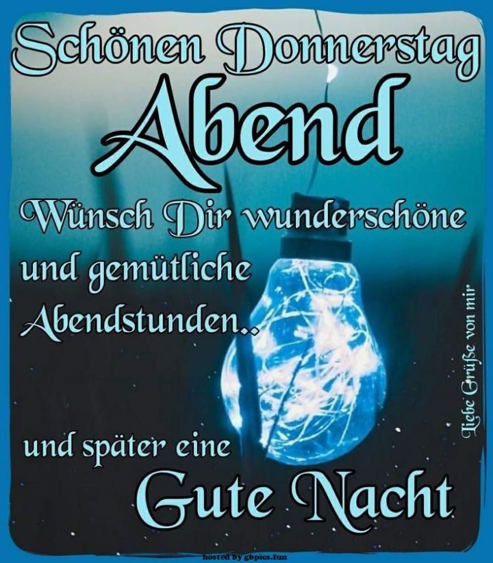 Schne Gute Nacht Bilder Donnerstag Ebenbild